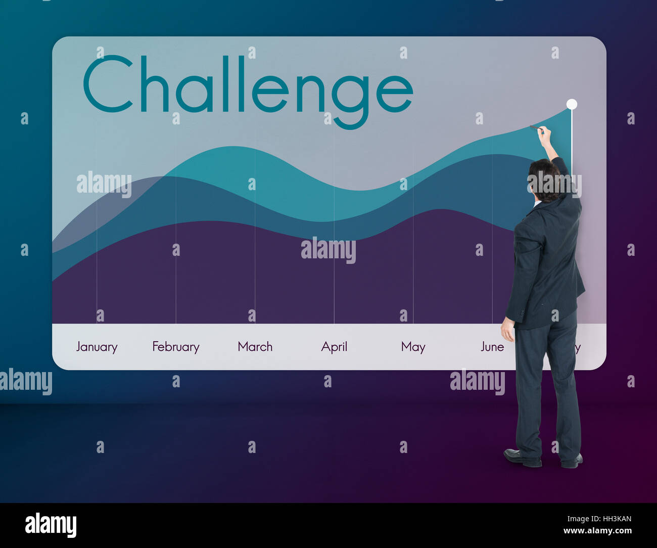 Challenge Business Graph Growth Success Concept Stock Photo - Alamy
