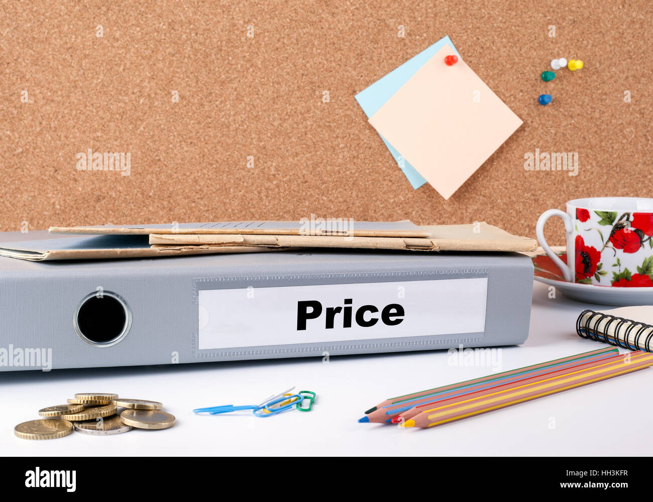 Price, work place at the office desk Stock Photo - Alamy