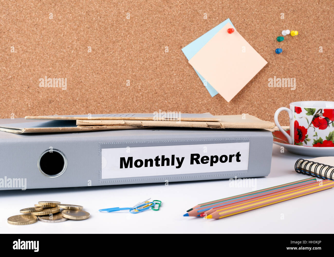monthly report concept Stock Photo - Alamy