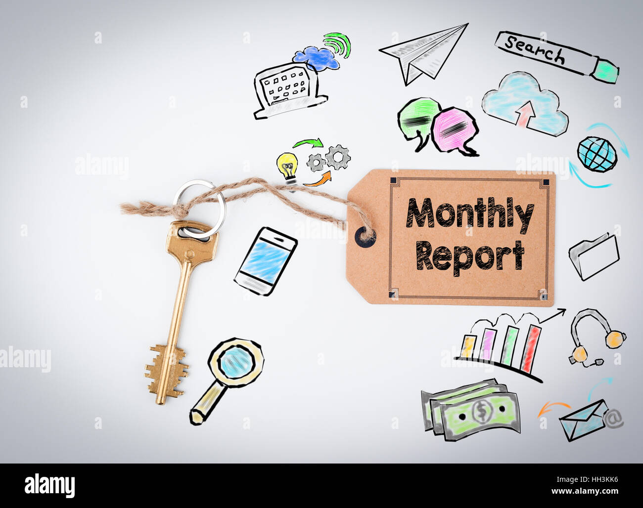 monthly report concept Stock Photo - Alamy