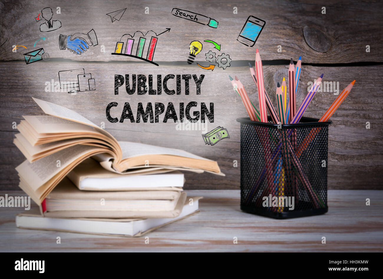 Publicity Campaign. written concept Stock Photo - Alamy