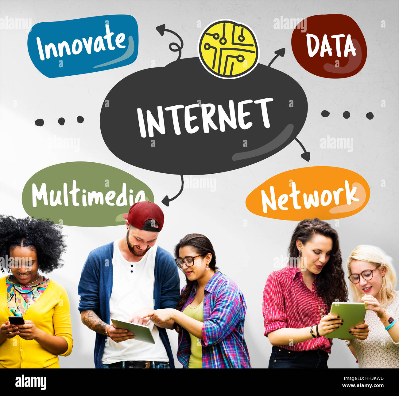 Internet Connection Word Diagram Concept Stock Photo - Alamy
