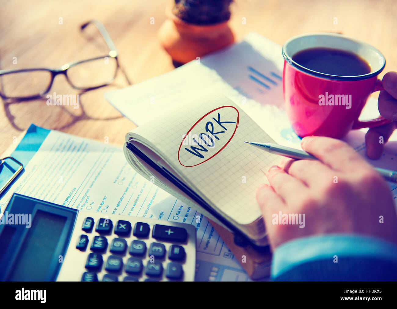 Work Business Organisation Stamp Concept Stock Photo - Alamy