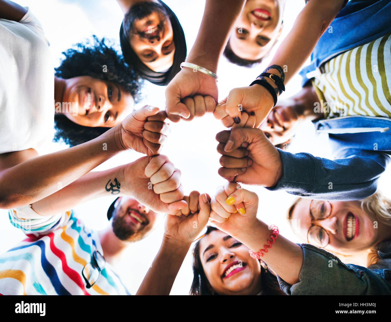 Friends Friendship Fist Togetherness Concept Stock Photo - Alamy