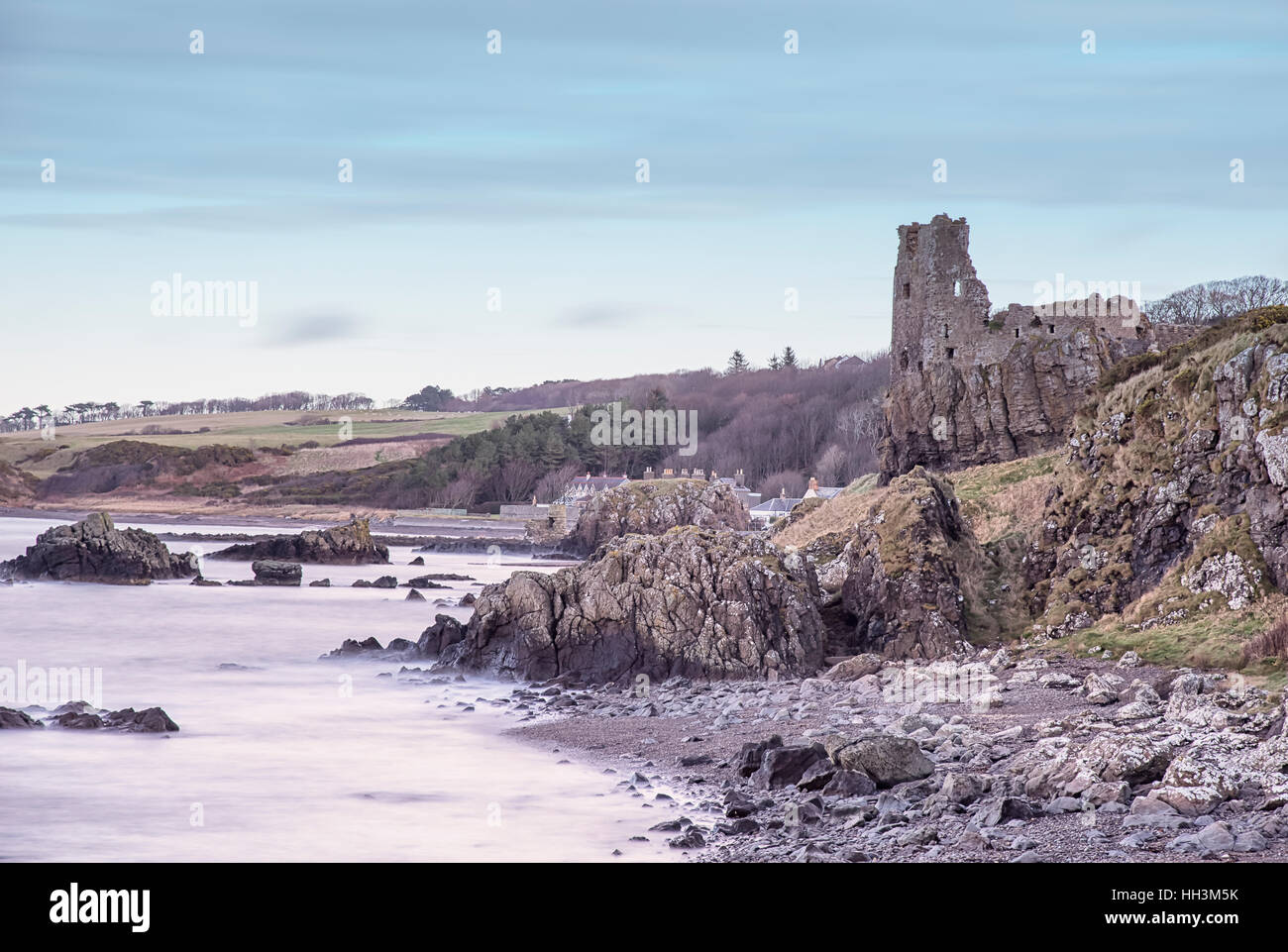 Ancient Castle of Dunure Imposing and Oppressive Stock Photo - Alamy