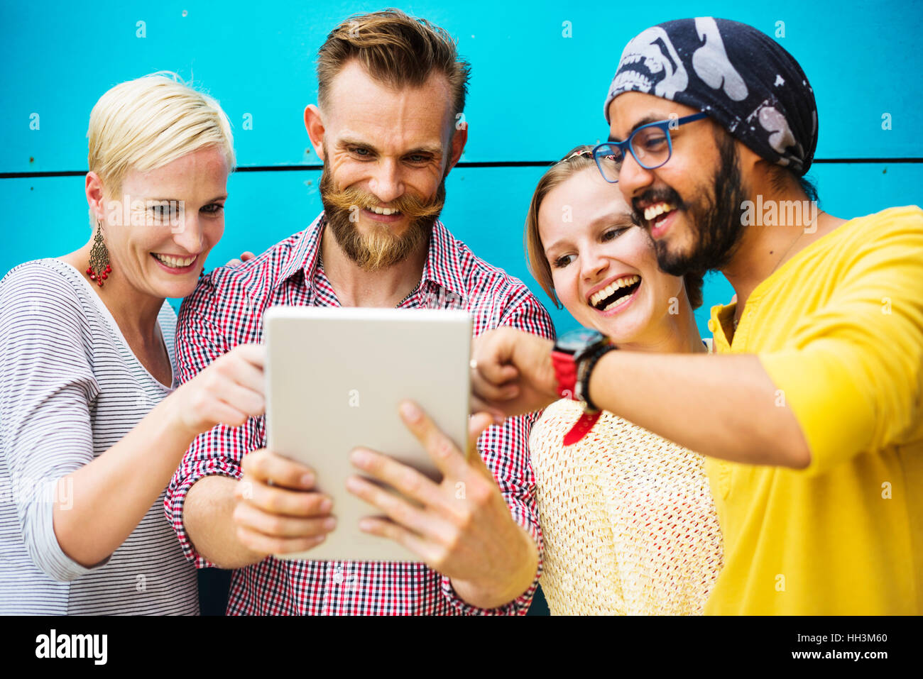 Group Of People Browsing Internet Concept Stock Photo - Alamy