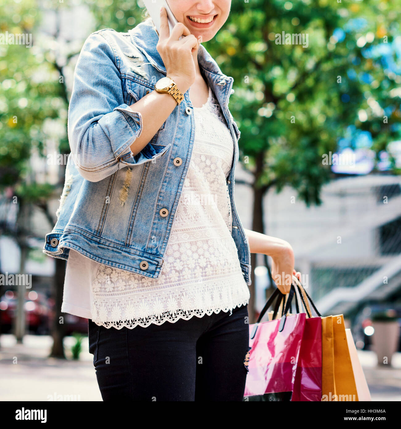Woman Shopping Spending Customer Consumerism Concept Stock Photo - Alamy