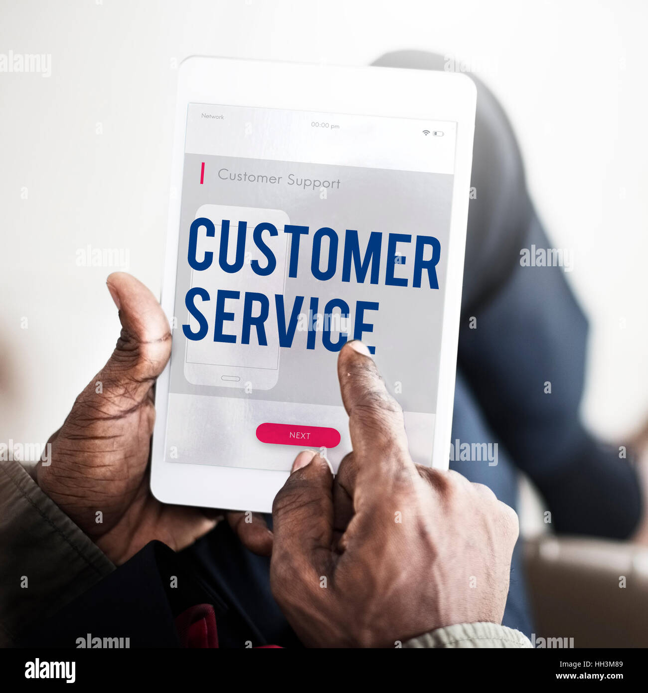 Mobile Phone Customer Service Concept Stock Photo - Alamy