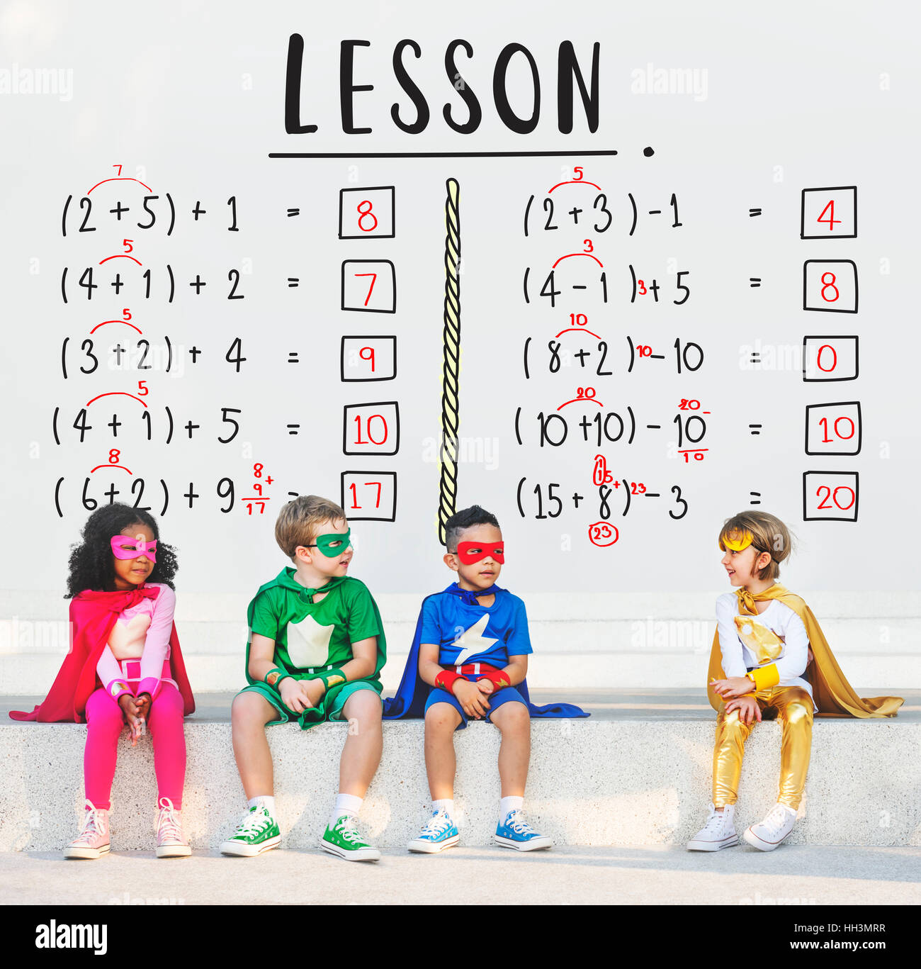 Learning Education Mathematics Calculation Teaching Concept Stock Photo ...