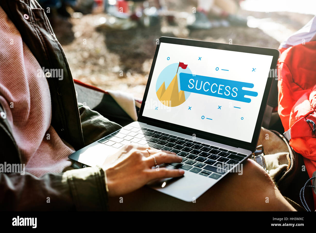 Achievement Challenge Success Rock Climbing Mountain Concept Stock ...