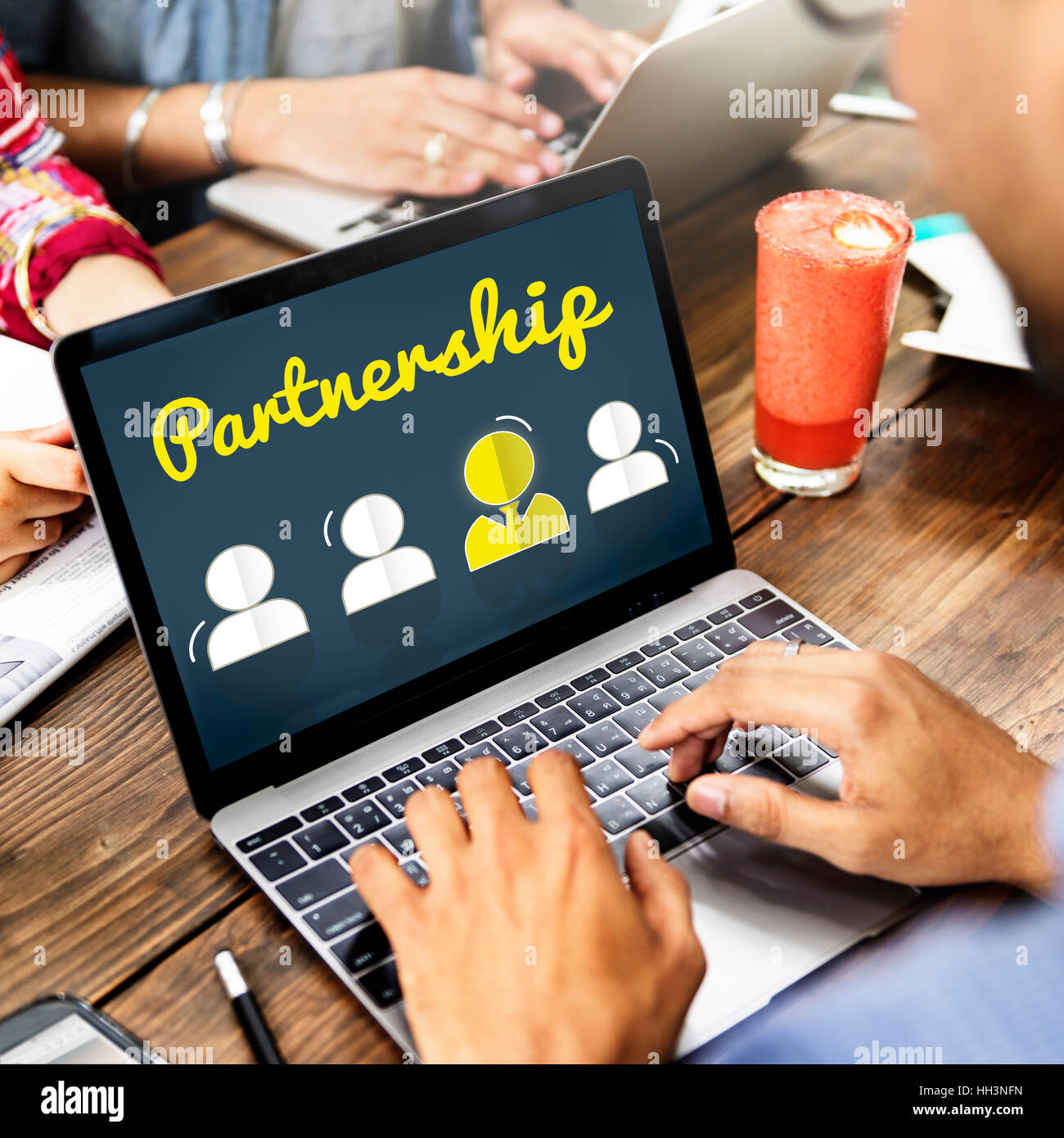 Partnership Corporate Team Leader Font Concept Stock Photo - Alamy