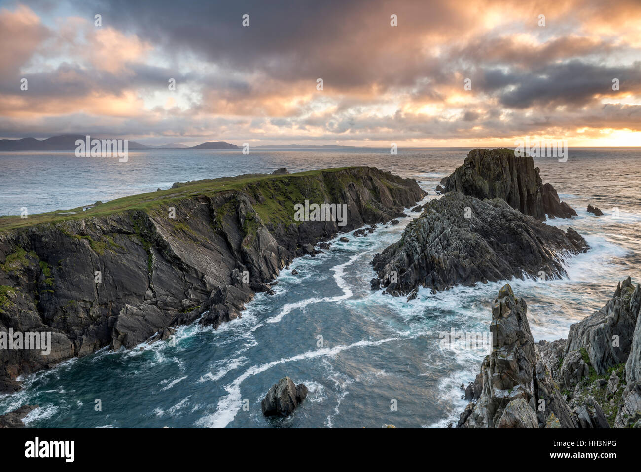 Malin Head sunset Stock Photo - Alamy