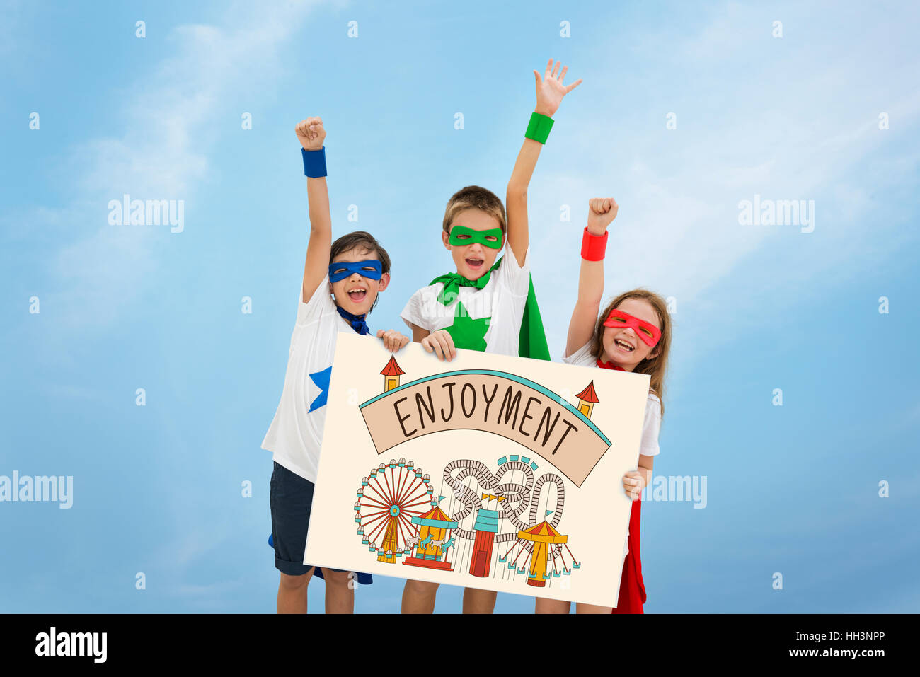 Enjoyment Entertainment Amusement Park Concept Stock Photo - Alamy