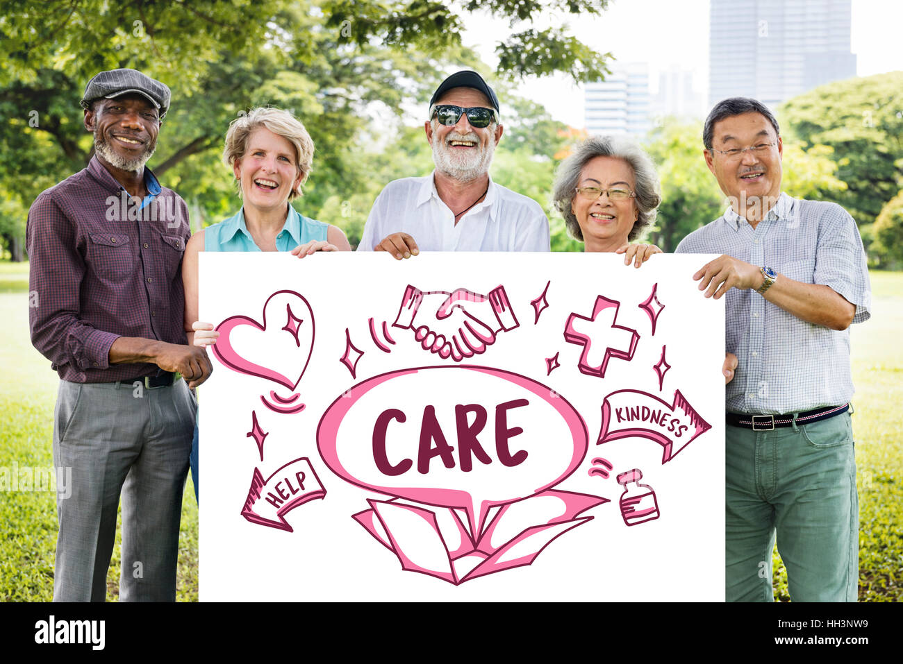 Care Medicine Help Kindness Icons Concept Stock Photo - Alamy