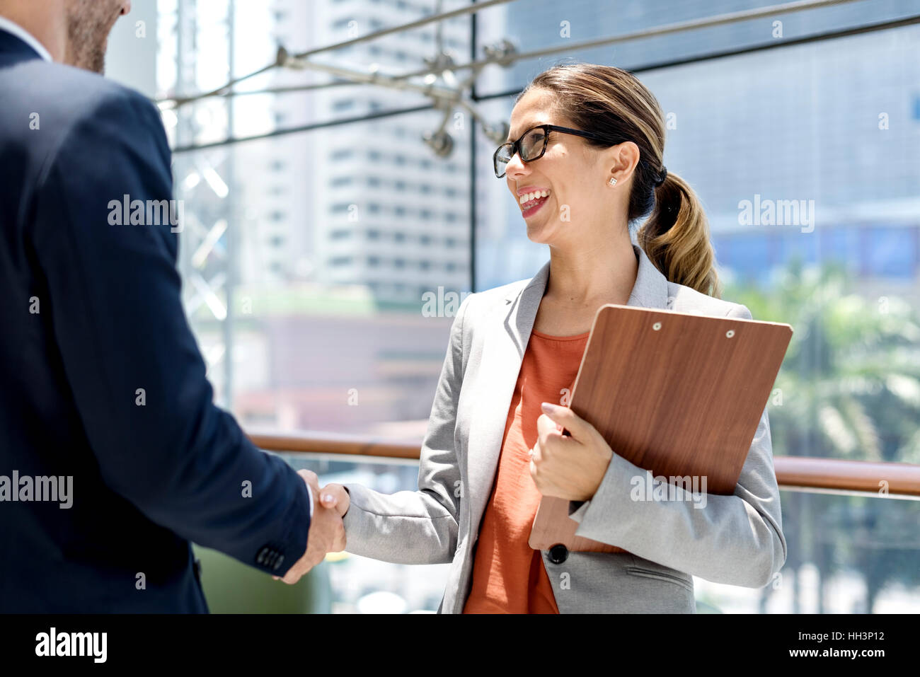Handshake Greeting Corporate Business People Concept Stock Photo - Alamy