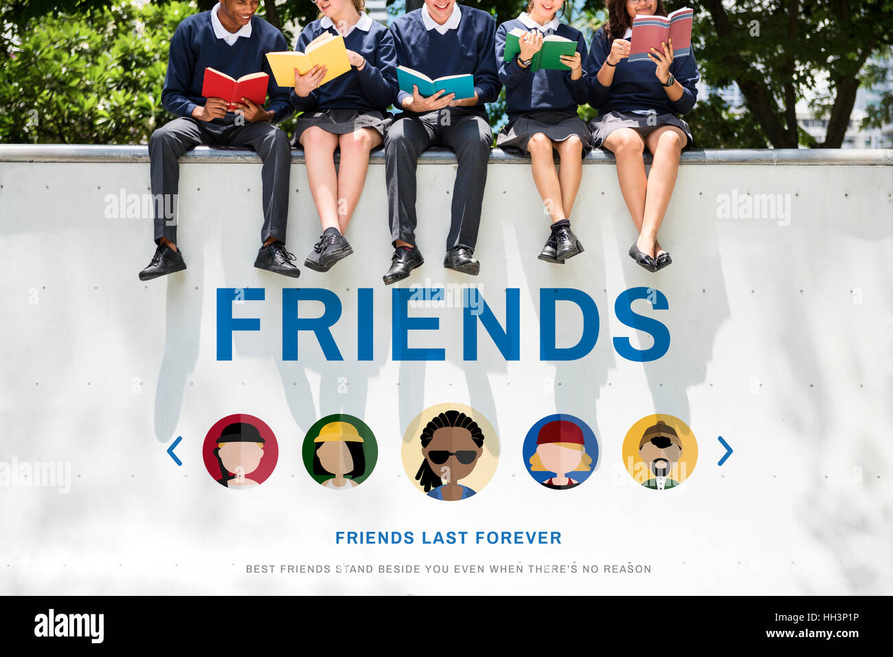 Friends Friendship Together Communication Concept Stock Photo - Alamy