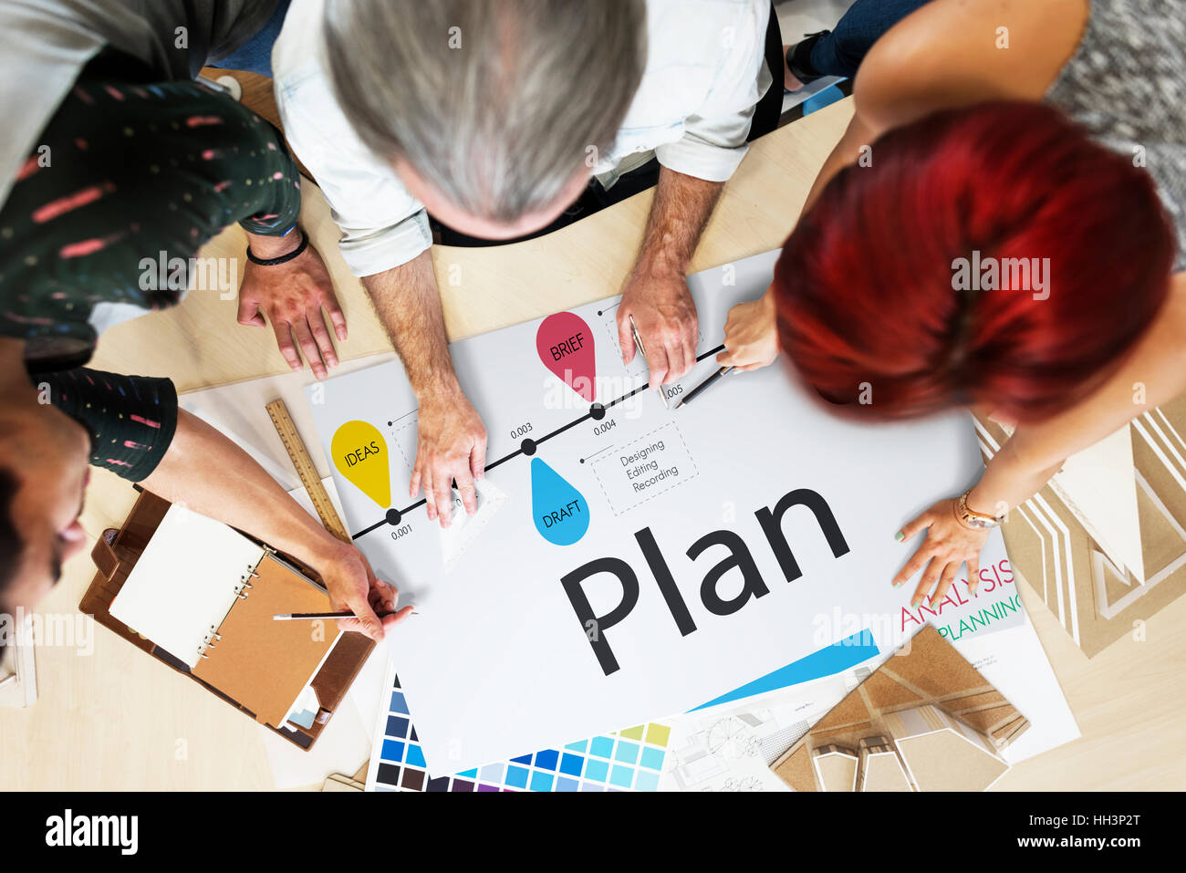 Timeline Process Progress Development Concept Stock Photo - Alamy