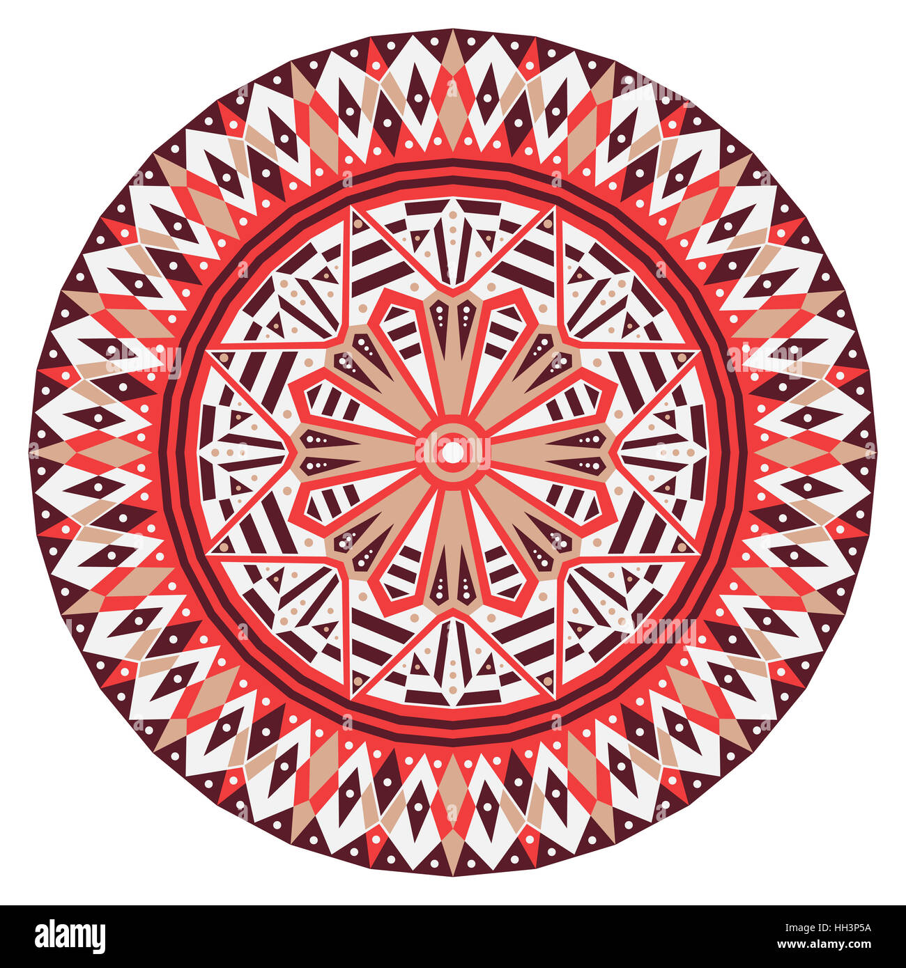 Colorful round ethnic pattern. Element for design Stock Photo - Alamy