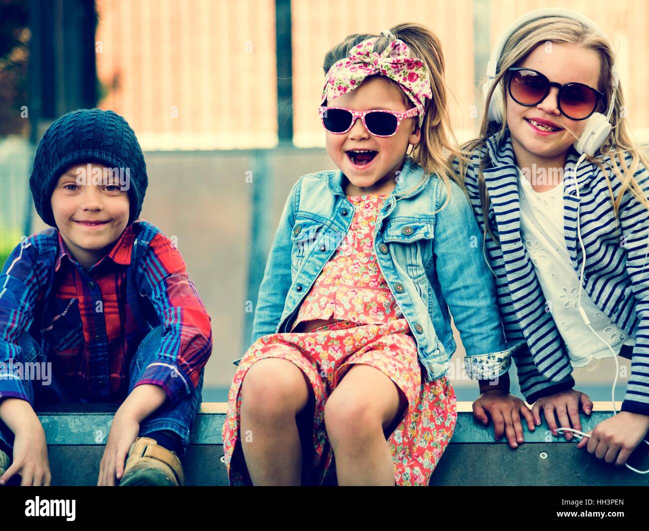 Group of Kids Fashionable Cute Adorable Concept Stock Photo - Alamy