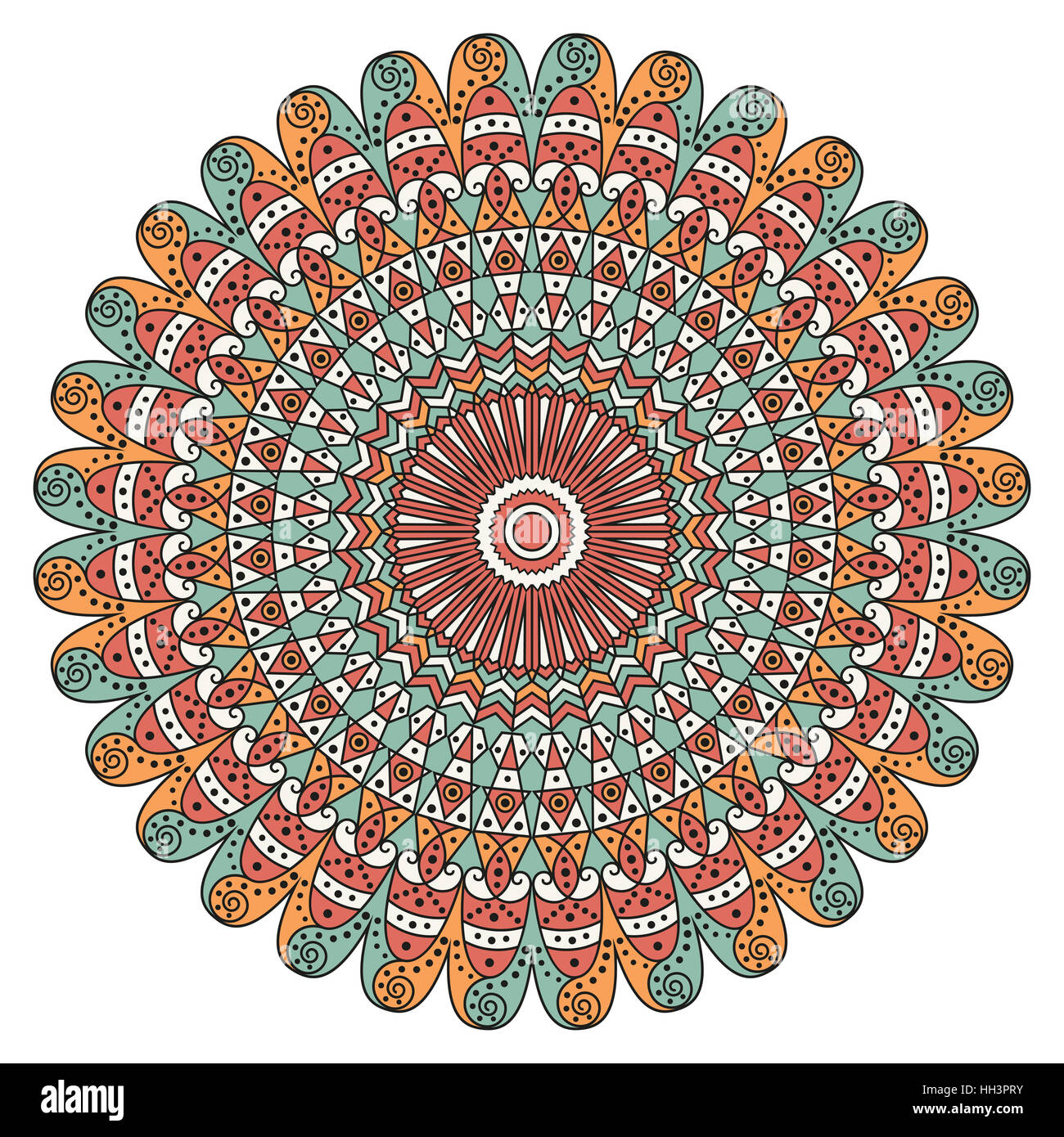Colorful round ethnic pattern. Element for design Stock Photo - Alamy