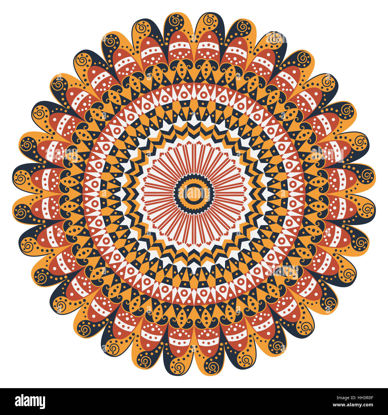 Colorful round ethnic pattern. Element for design Stock Photo - Alamy