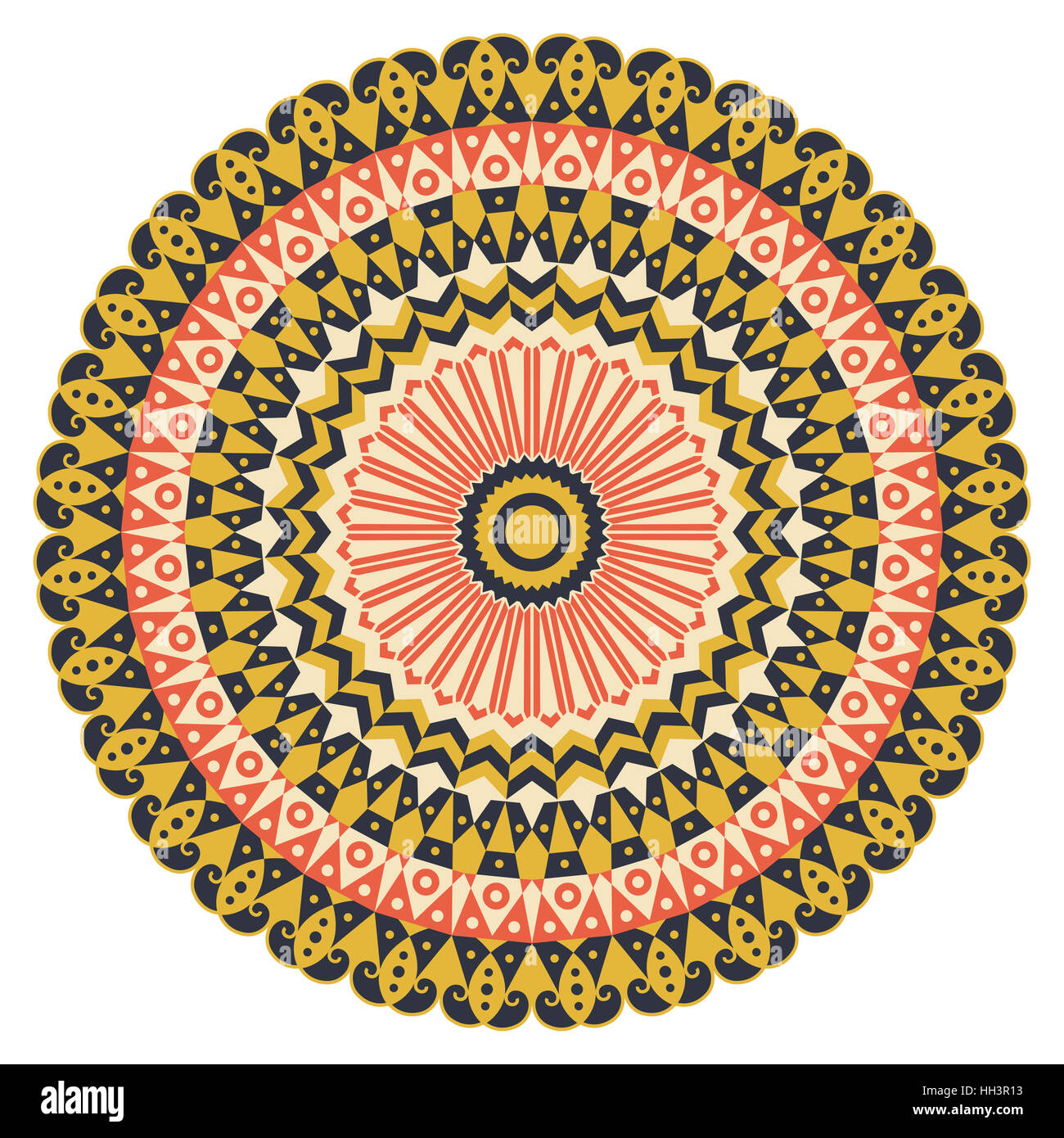 Colorful round ethnic pattern. Element for design Stock Photo - Alamy