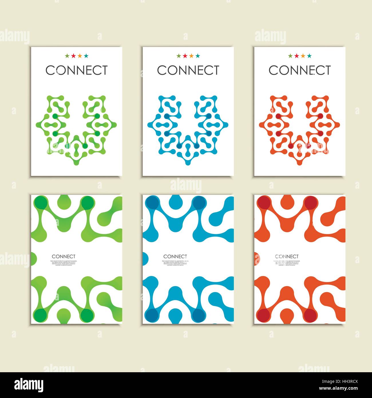 Abstract connect figure on brochure template Stock Vector Image & Art ...