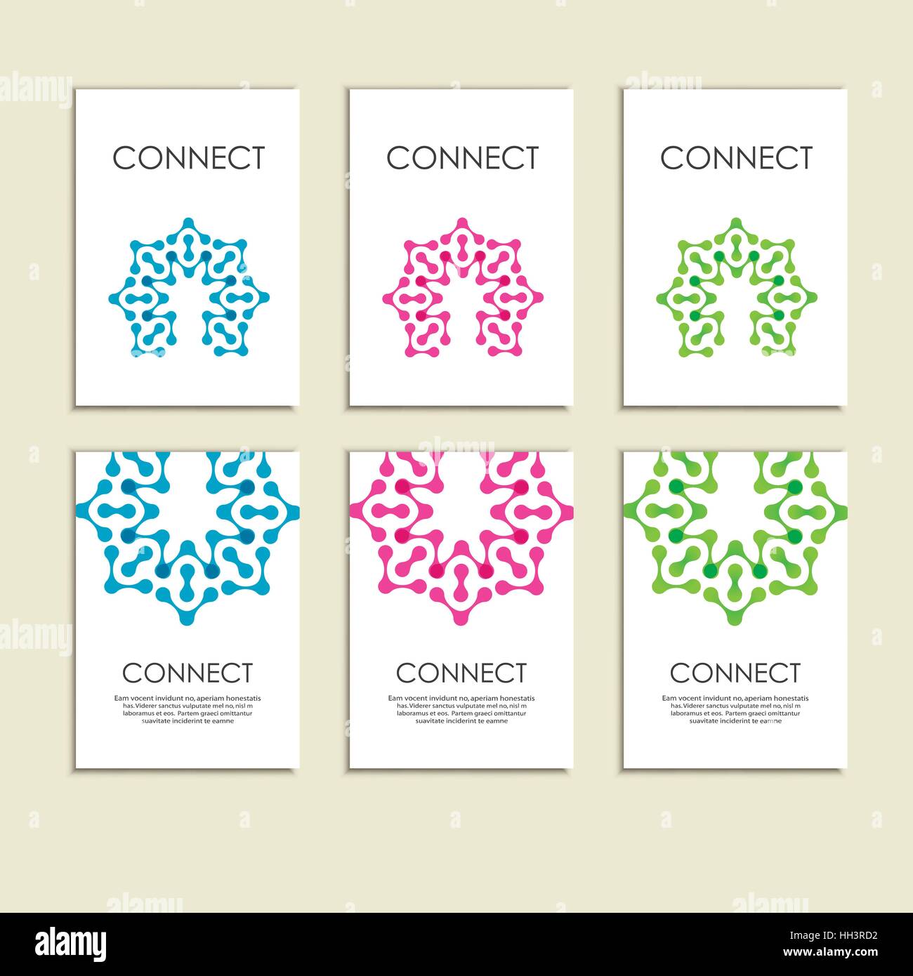 Abstract connect figure on brochure template Stock Vector Image & Art ...