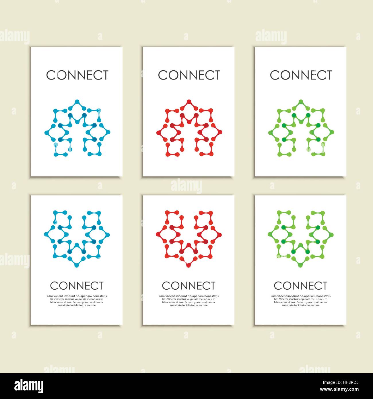 Abstract connect figure on brochure template Stock Vector Image & Art ...