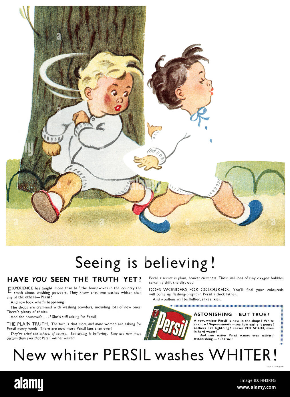 1950 British advertisement for Persil Soap Powder Stock Photo - Alamy