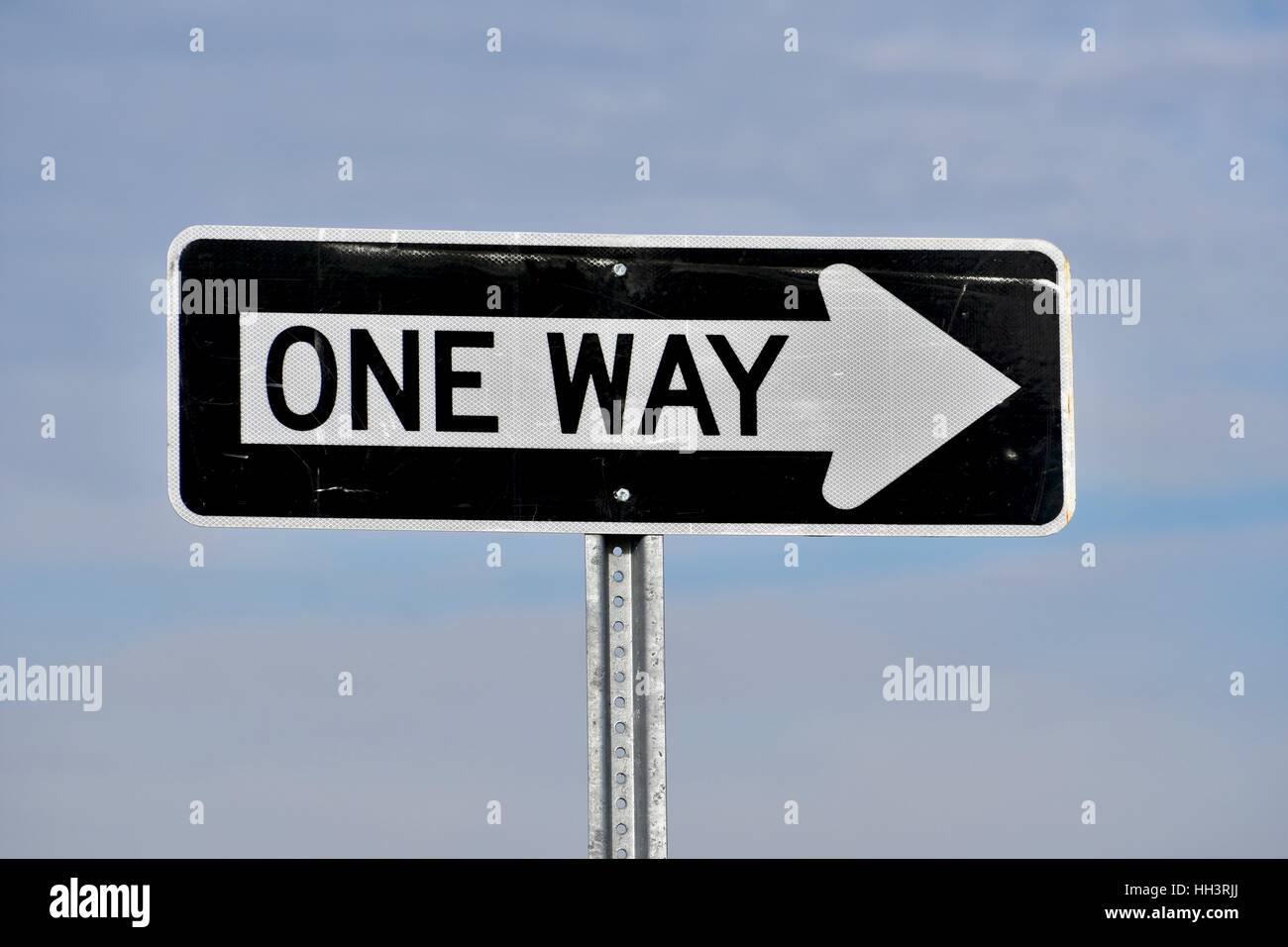 A one way street sign Stock Photo - Alamy