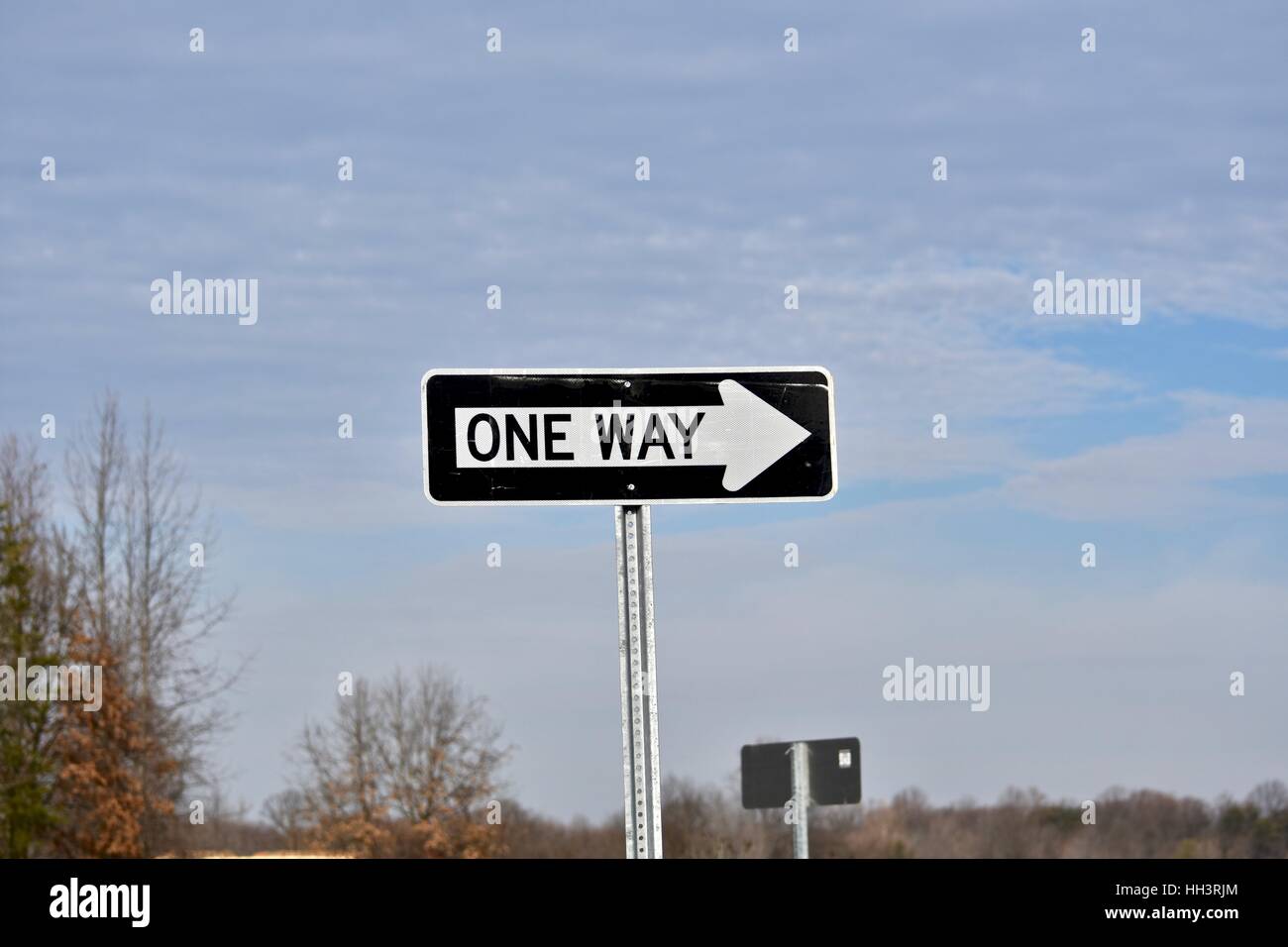 A one way street sign Stock Photo - Alamy