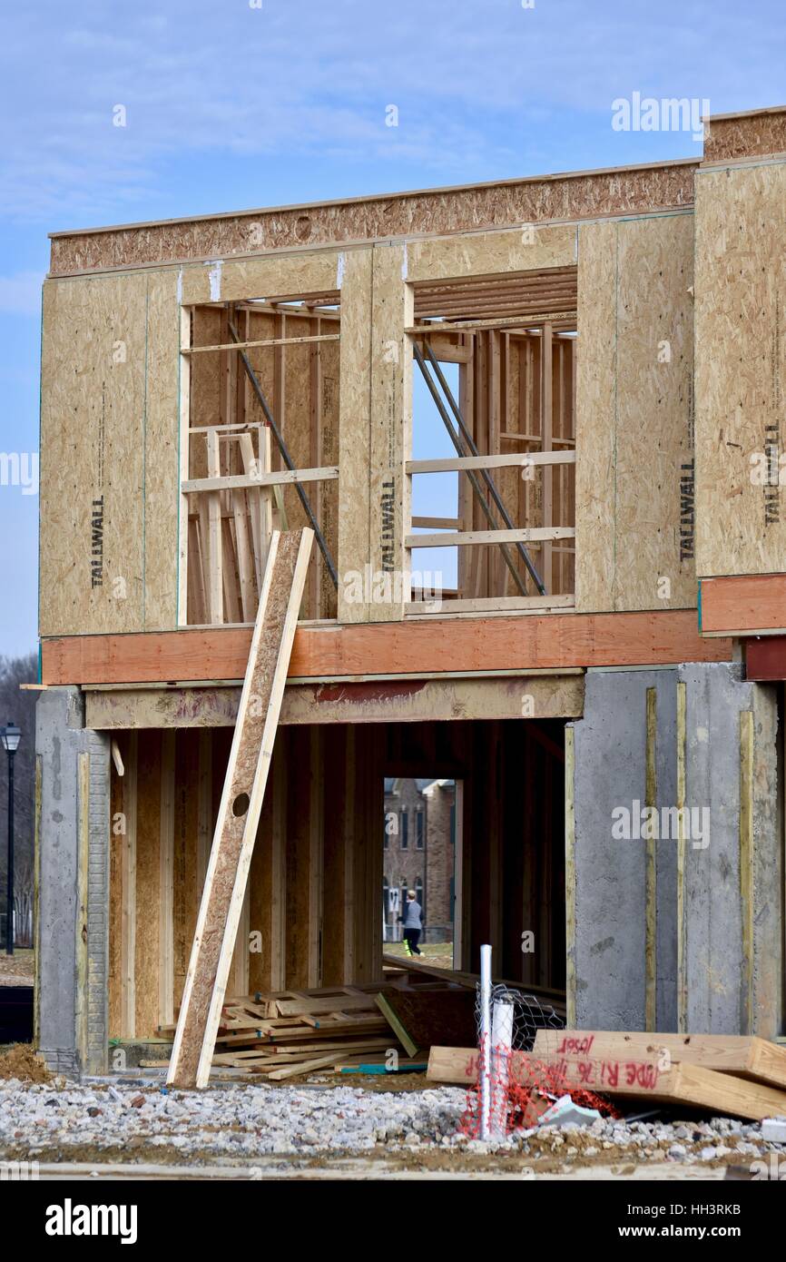 New construction homes being built Stock Photo - Alamy