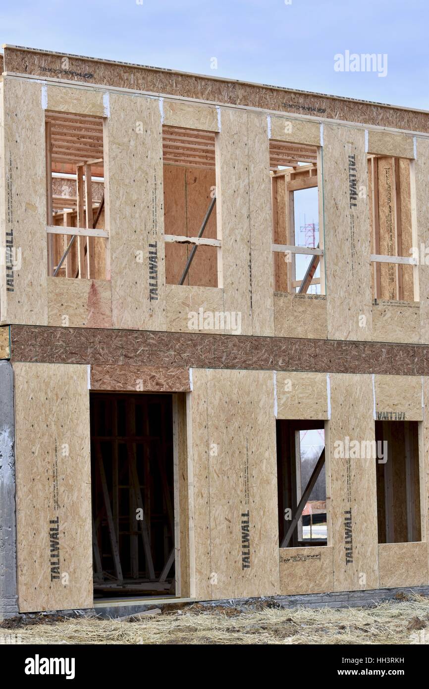 New construction homes being built Stock Photo - Alamy