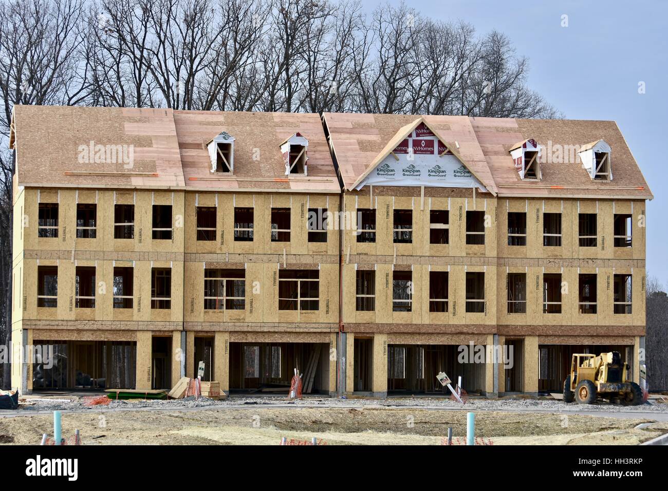 New construction homes being built Stock Photo - Alamy