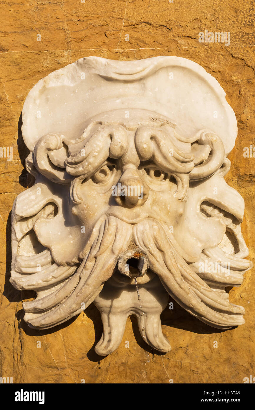 ancient drinking water fountain in Florence, Tuscany, Italy Stock Photo ...