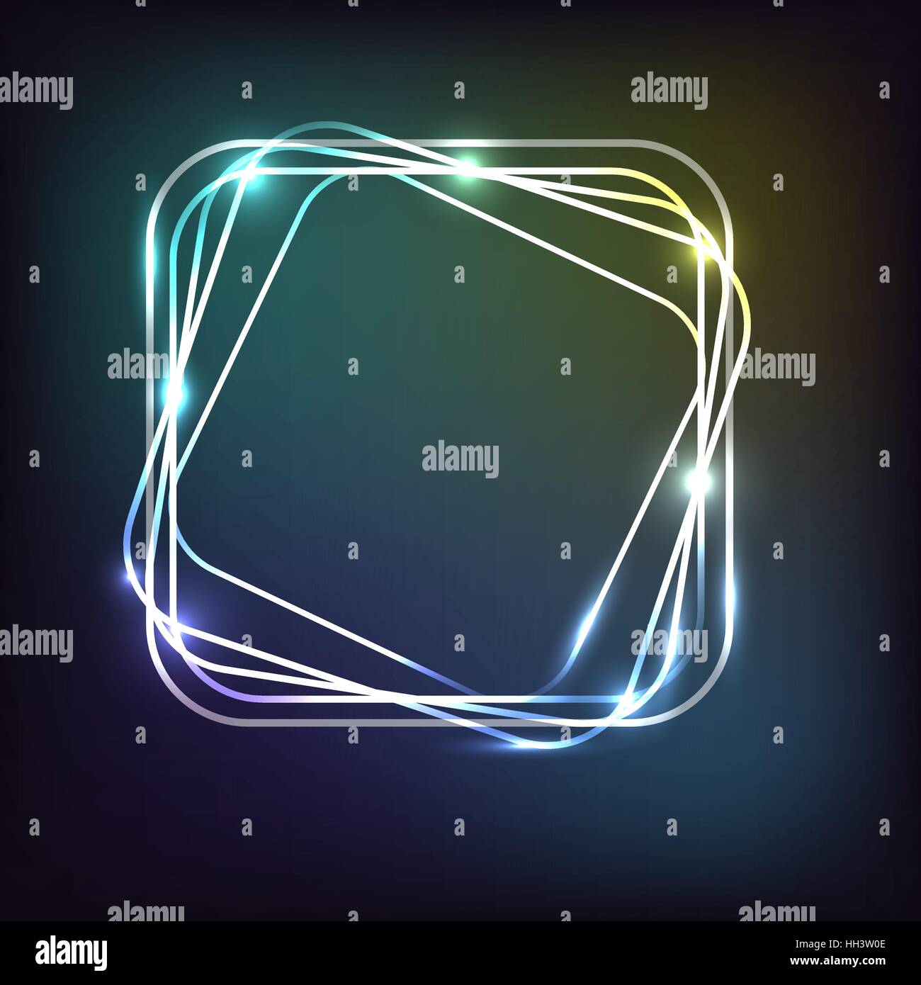 Neon background with rounded rectangle, stock vector Stock Vector Image ...