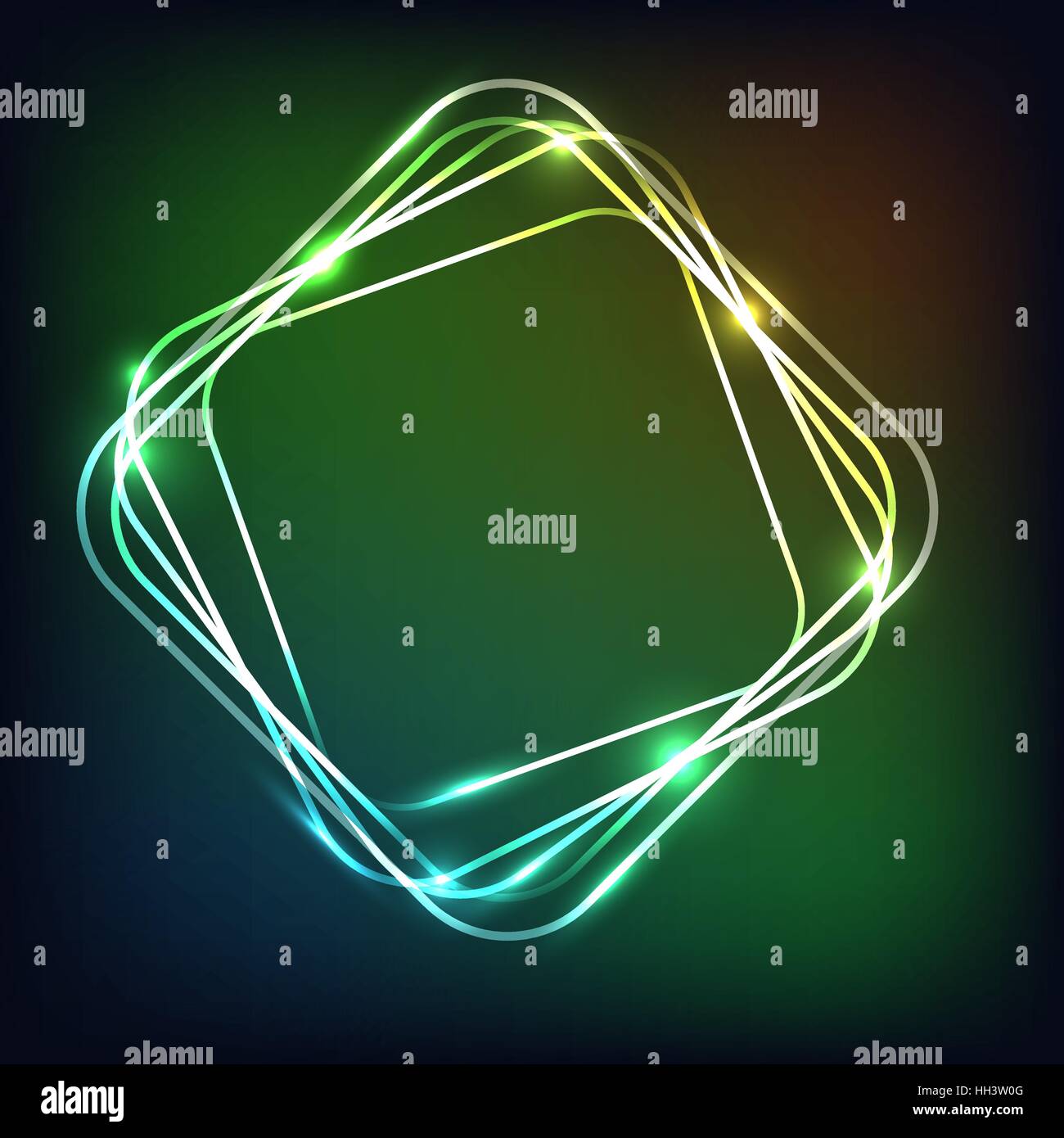 Abstract neon background with rounded rectangle, stock vector Stock ...