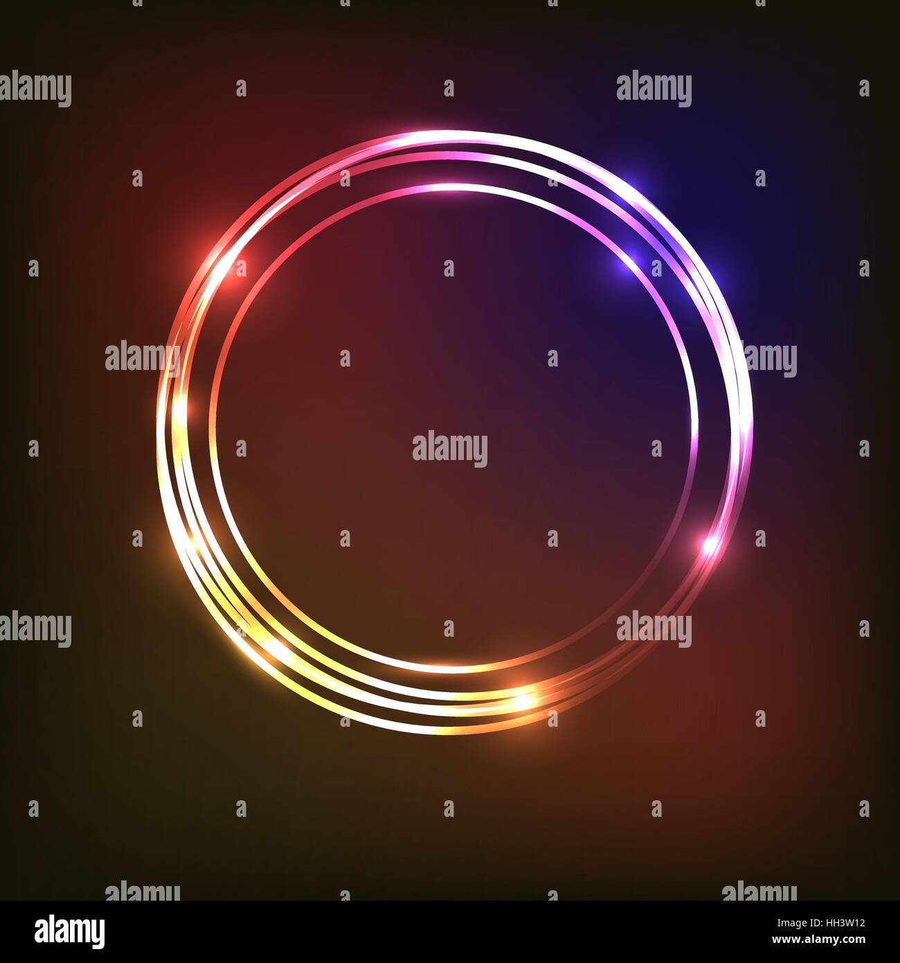 Neon blue circles design Stock Vector Images - Alamy