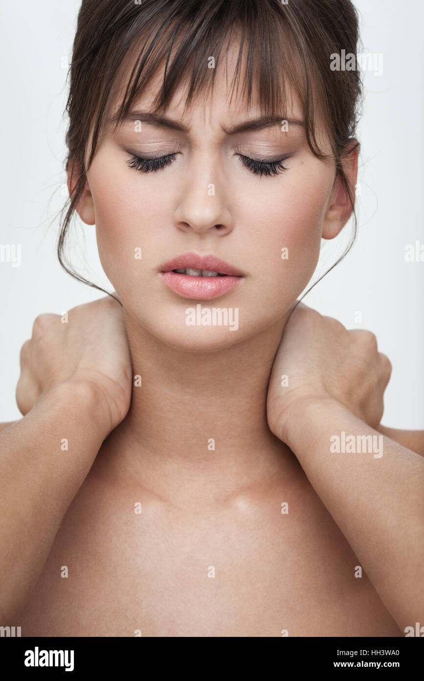 aching woman portrait Stock Photo - Alamy