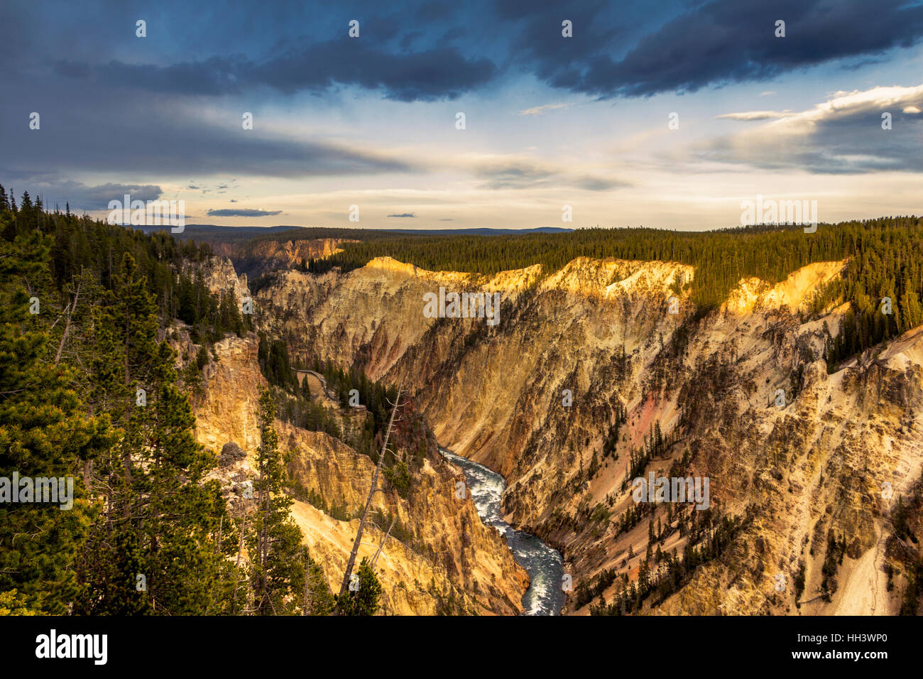 Lower Fall and River viewed from Artist Point, Grand Canyon at ...