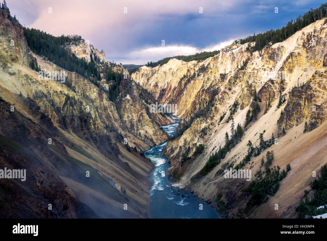 Lower Fall and River viewed from Artist Point, Grand Canyon at ...