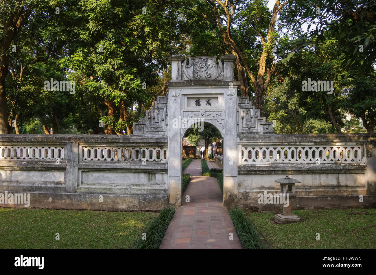 The Temple of Literature ( Van Mieu ) in Hanoi, Vietnam. Chinese style ...