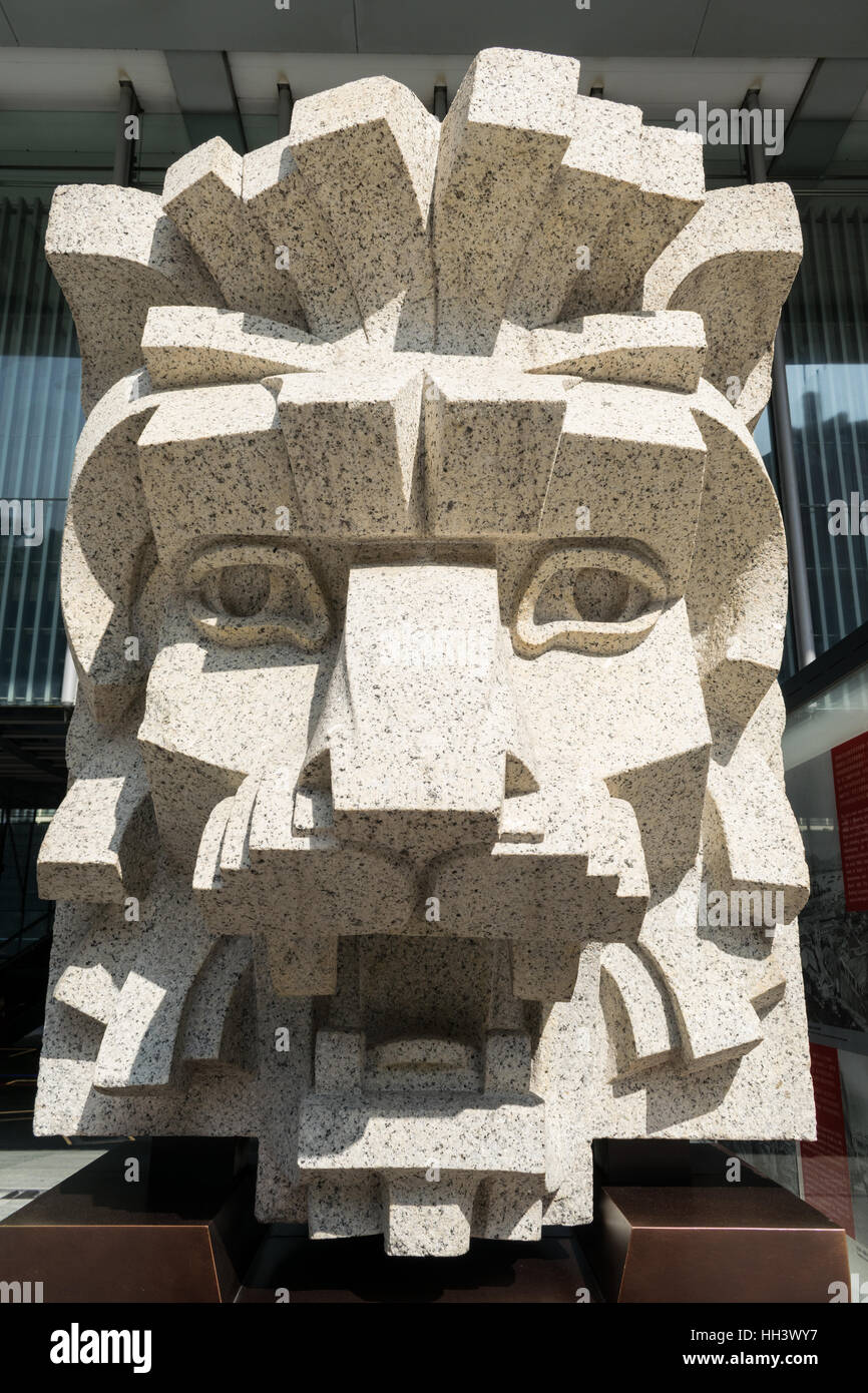 HSBC stone lion statue outside HSBC tower in Hong Kong Stock Photo - Alamy