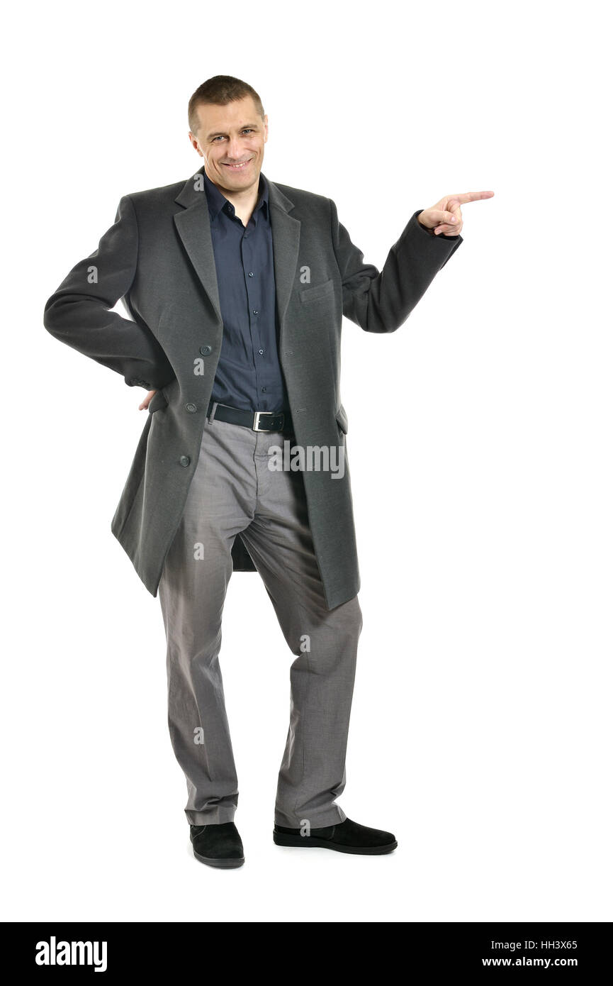 attractive man pointing Stock Photo - Alamy