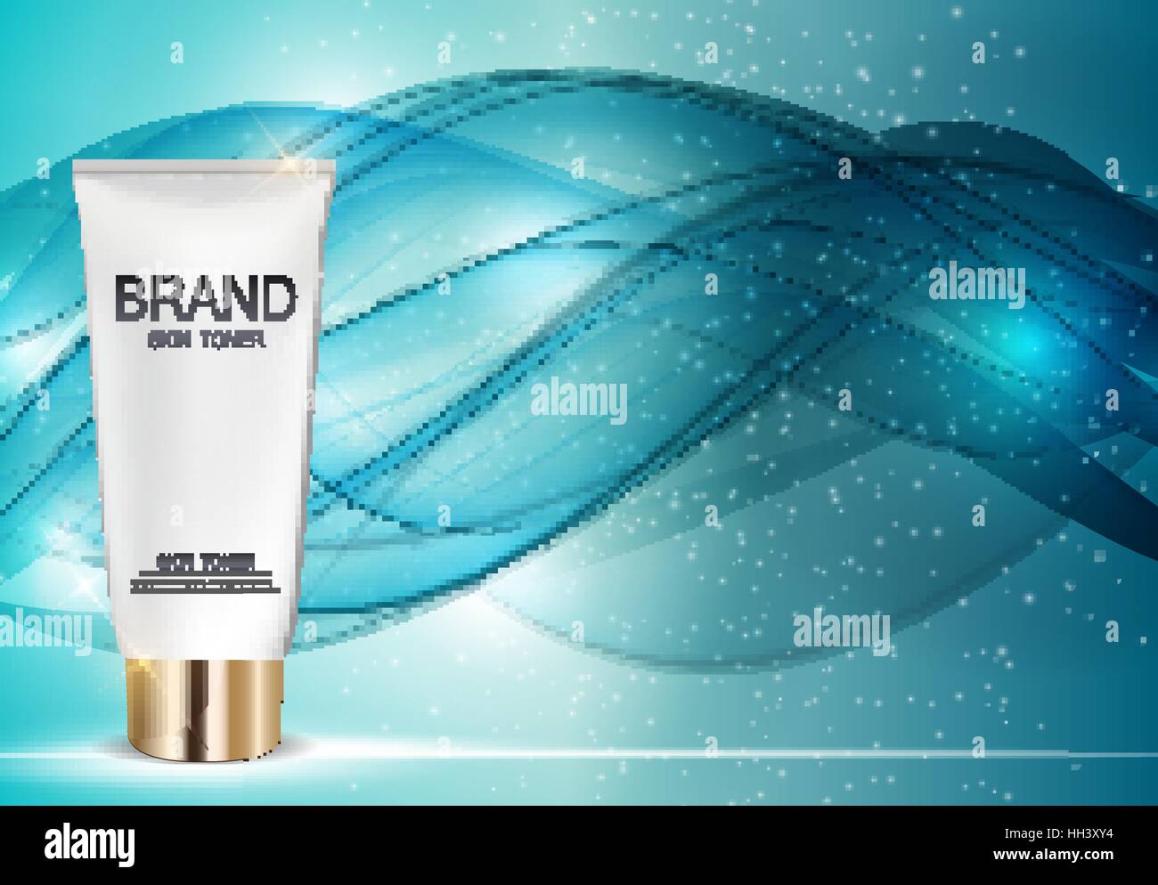 Skin Toner Bottle Template for Ads or Magazine Background. 3D Re Stock ...