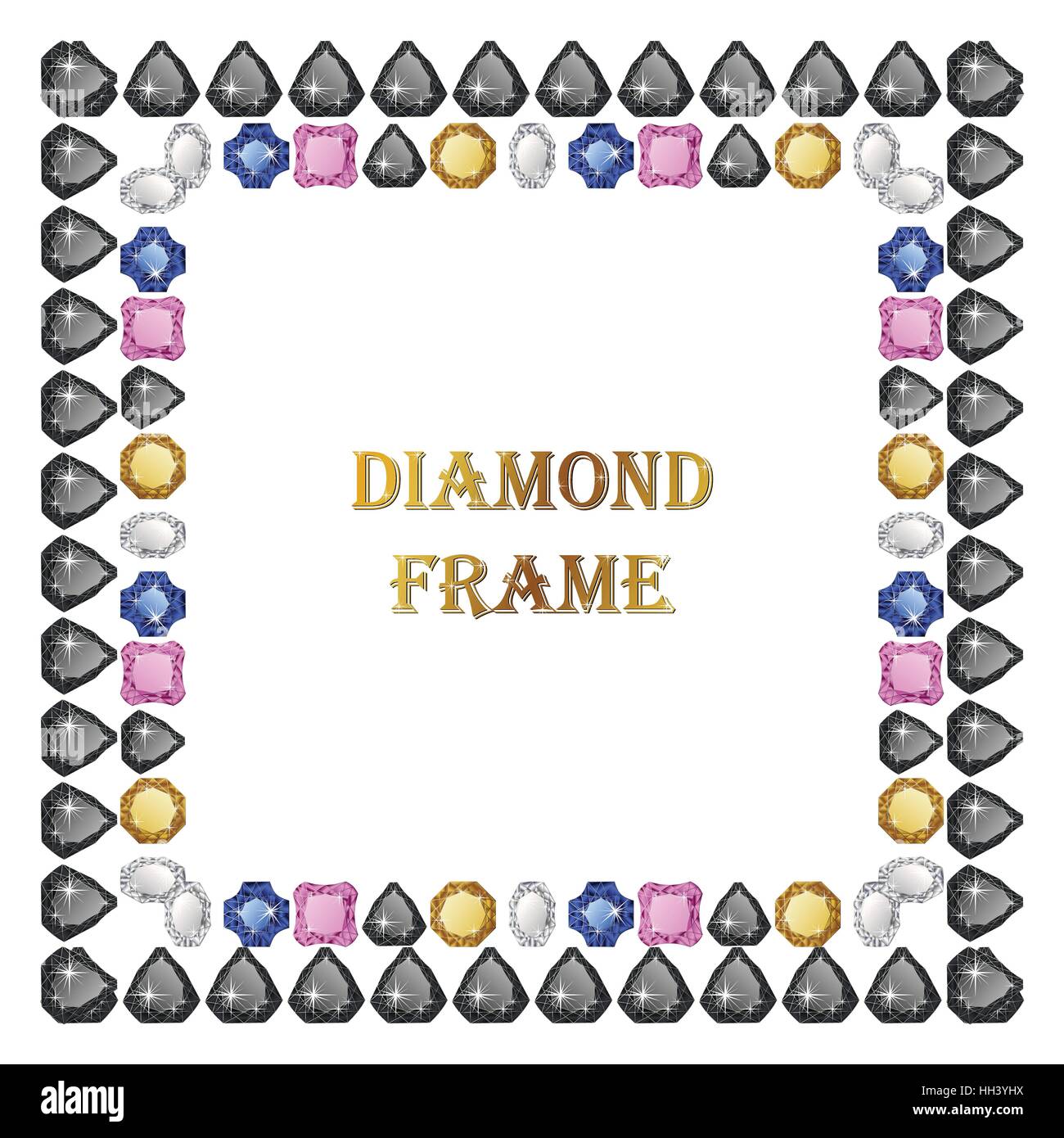Diamonds square frame Stock Vector Image & Art - Alamy