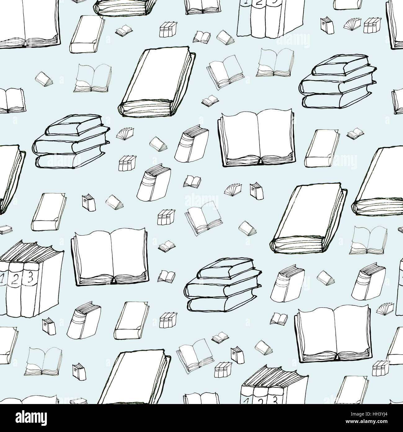 Seamless pattern with books Stock Vector Image & Art - Alamy