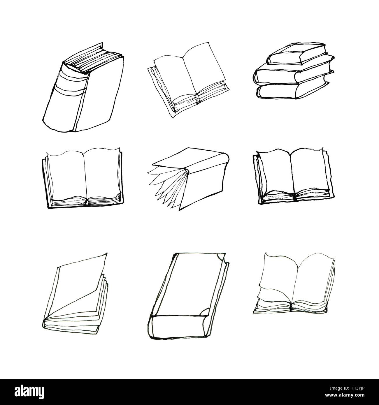 Book doodles set Stock Vector Image & Art - Alamy