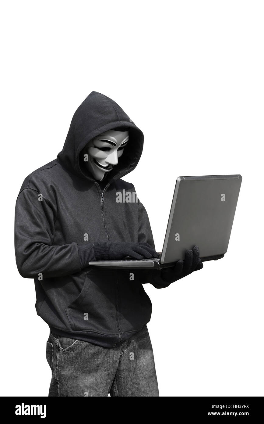 Man anonymous mask standing against hi-res stock photography and images ...
